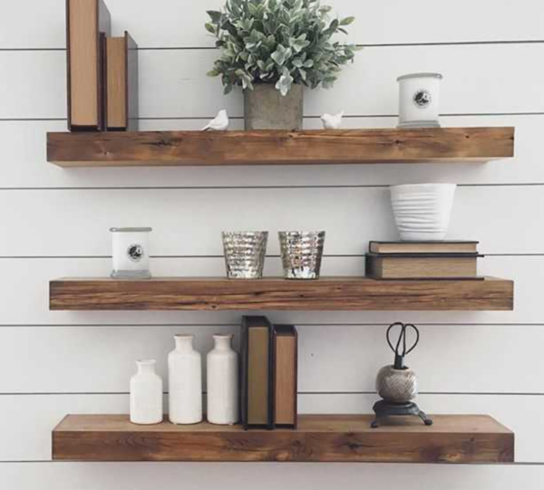 Cómo hacer Repisas de madera flotantes - BlogDecoraciones.com